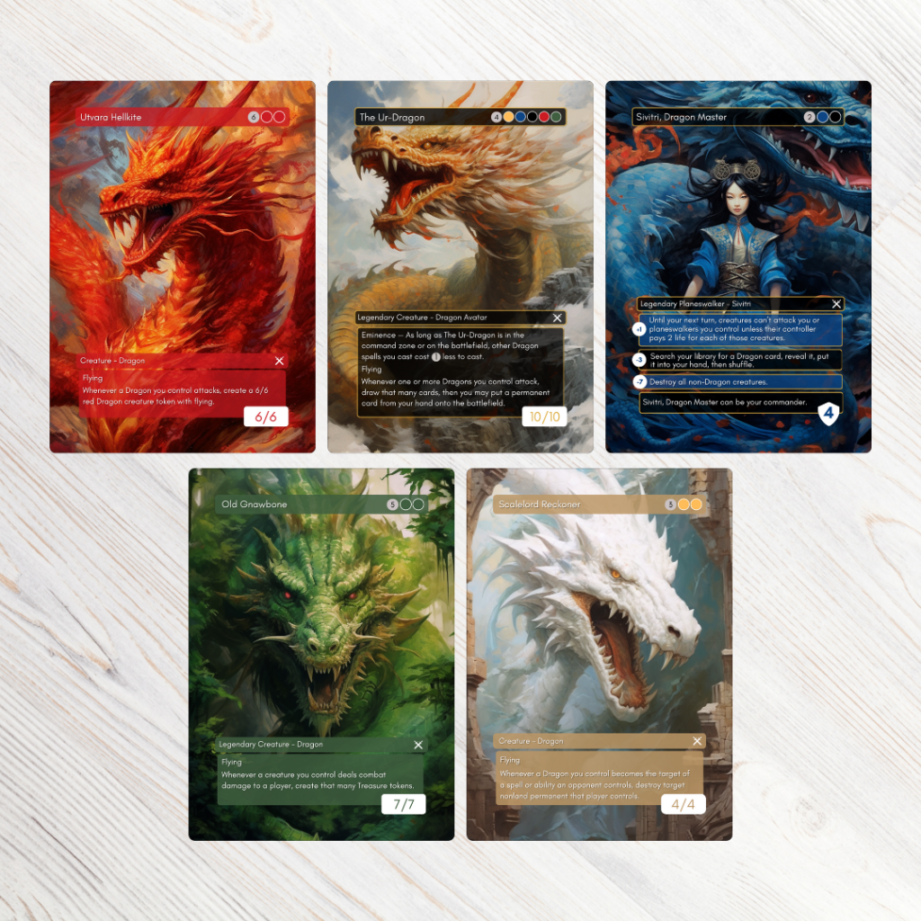 MTG Proxy Commander Starter Pack: The Ur Dragon - The Proxy Forge - Premium Magic The Gathering ...