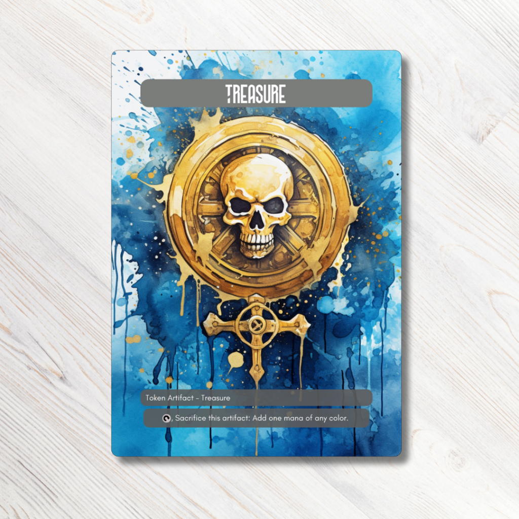 MTG Proxy Token: Treasure (Pirate Style)