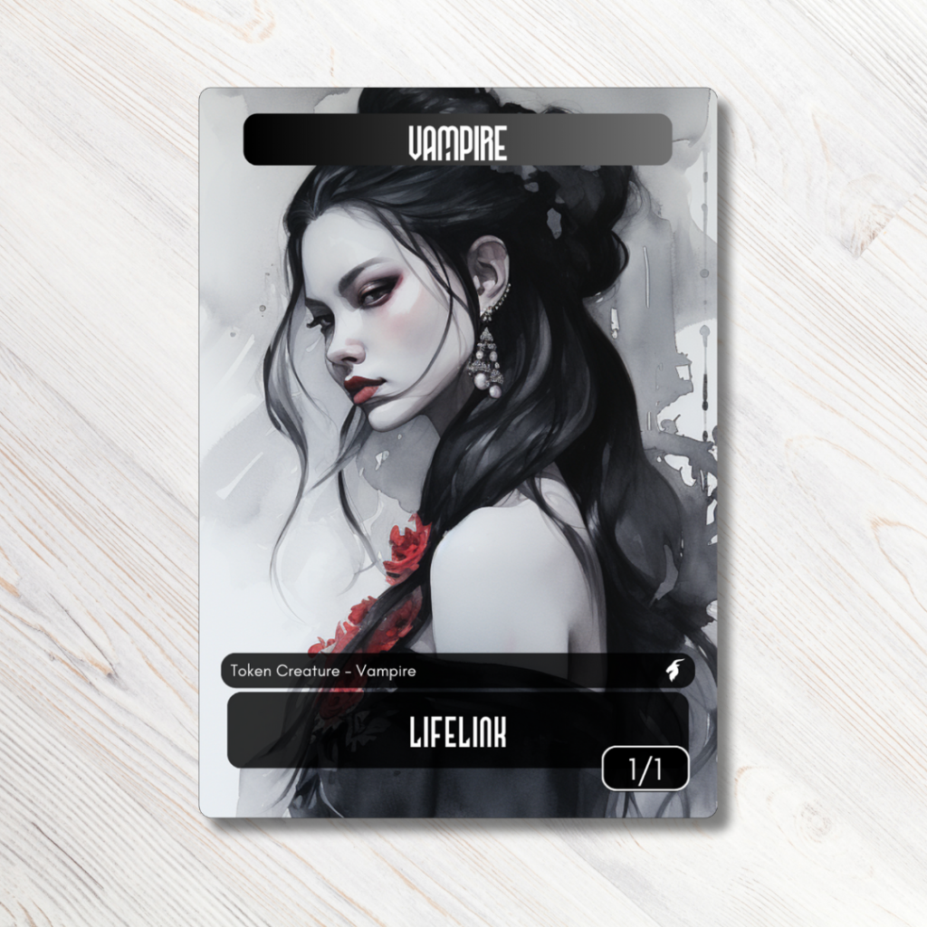 MTG Proxy Token: Vampire (1/1 Lifelink)