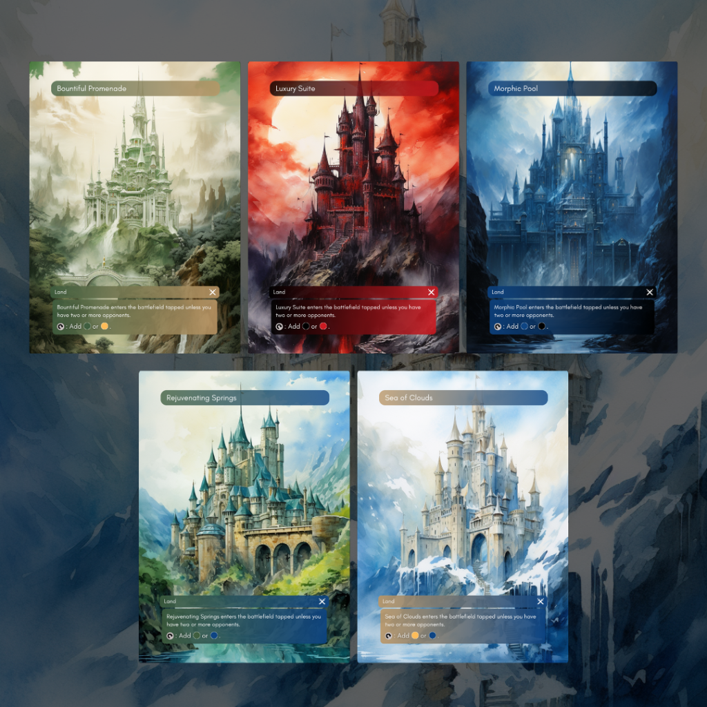 MTG Proxy Commander Bond Lands Pack: Castle (Watercolor) - The Proxy ...