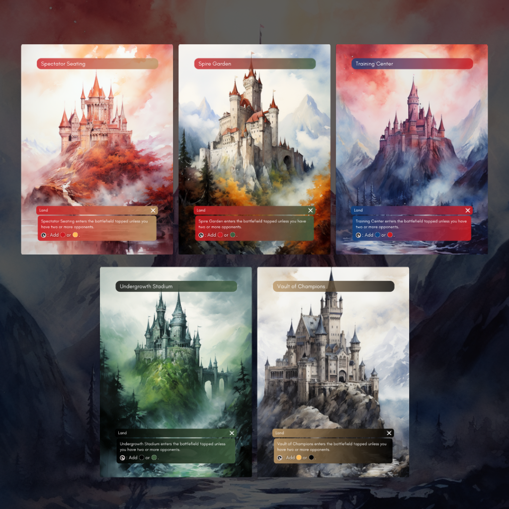 MTG Proxy Commander Bond Lands Pack: Castle (Watercolor) - The Proxy ...