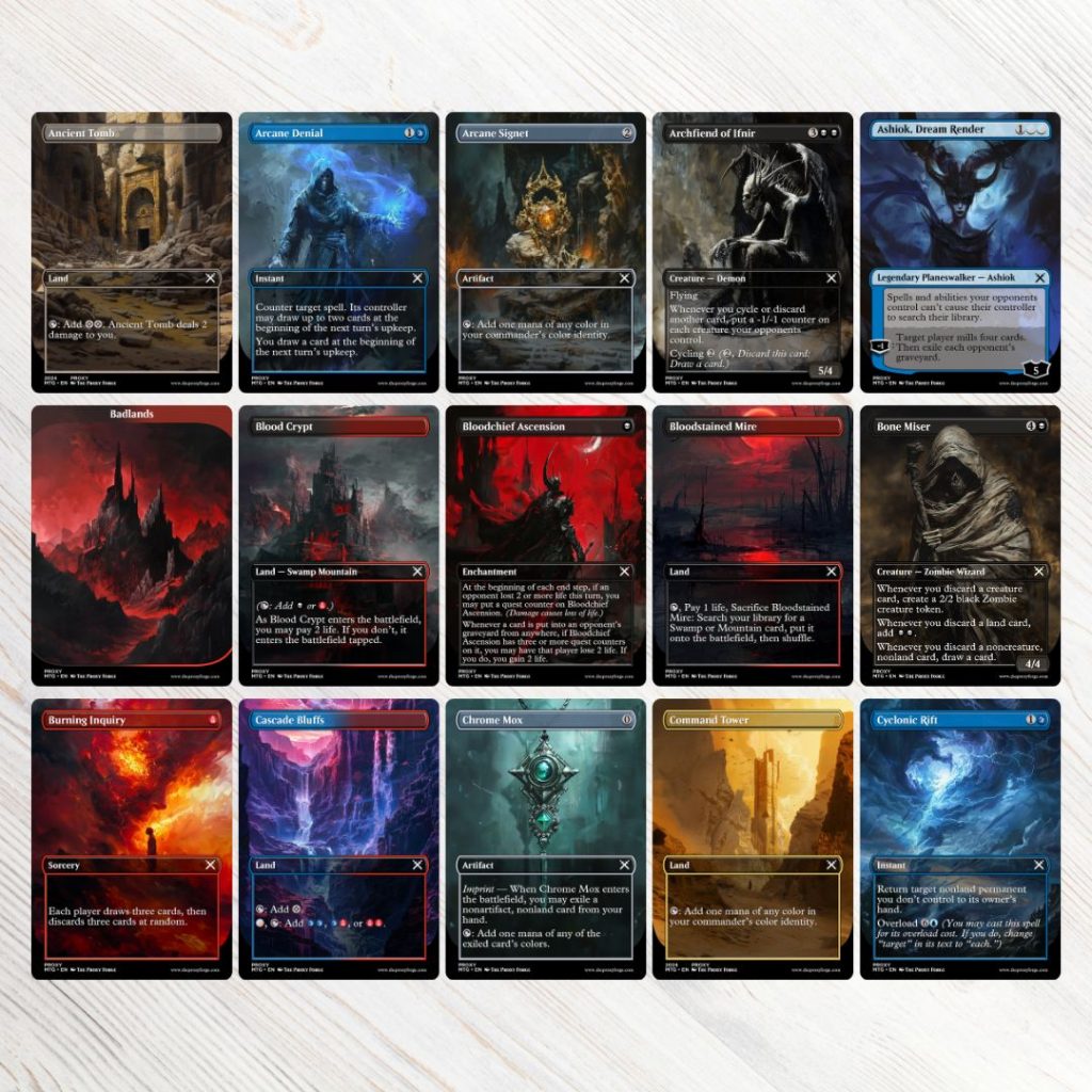 MTG Proxy Ready-to-Play Commander Deck: Nekusar, the Mindrazer (Wheels)
