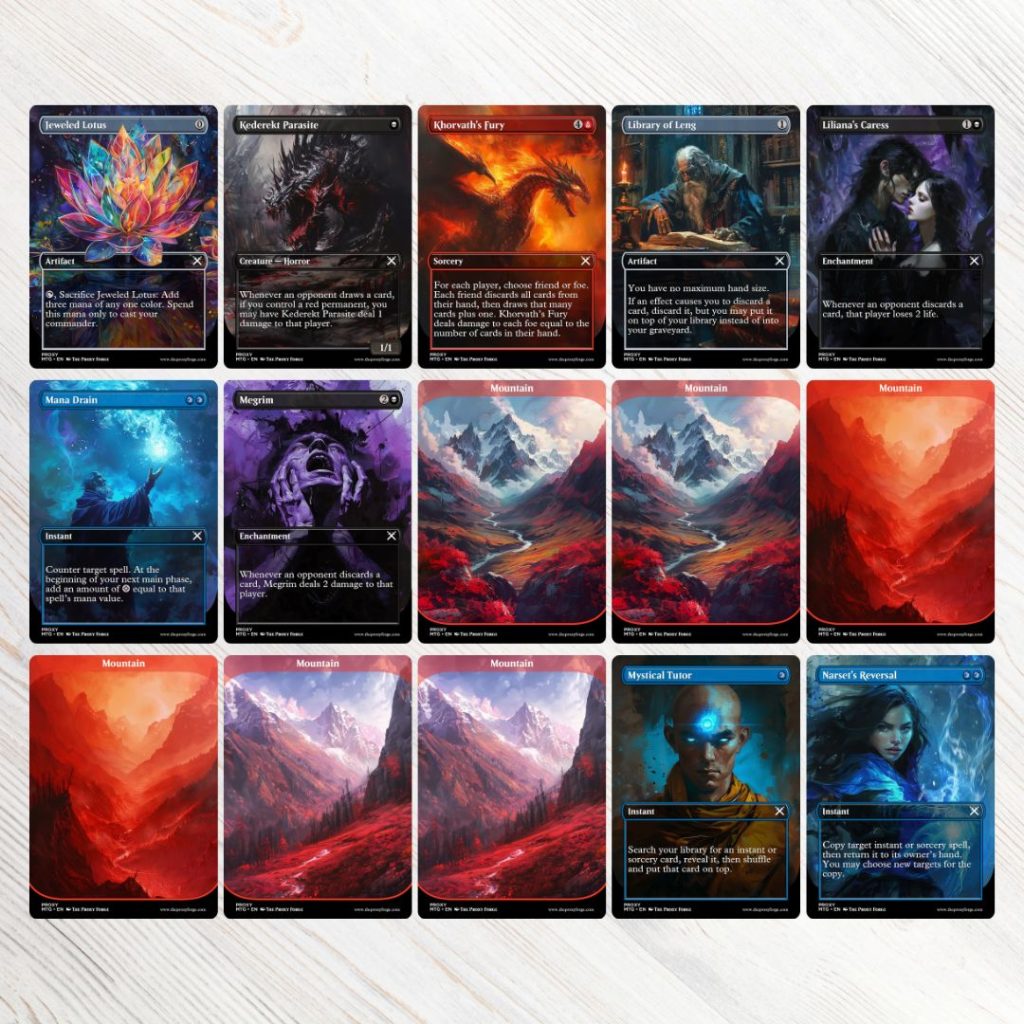 MTG Proxy Ready-to-Play Commander Deck: Nekusar, the Mindrazer (Wheels)