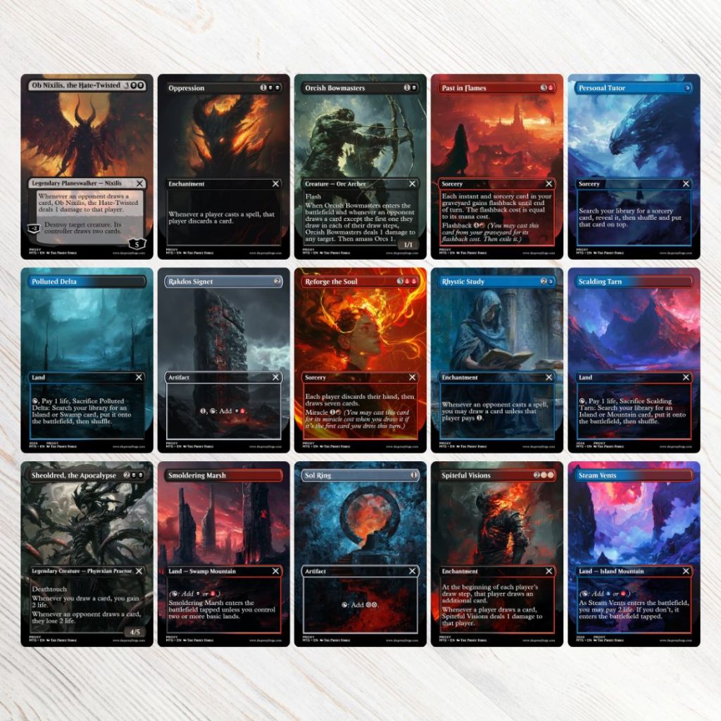 MTG Proxy Ready-to-Play Commander Deck: Nekusar, the Mindrazer (Wheels)