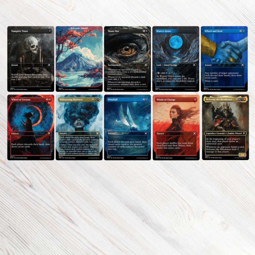 MTG Proxy Ready-to-Play Commander Deck: Nekusar, the Mindrazer (Wheels)