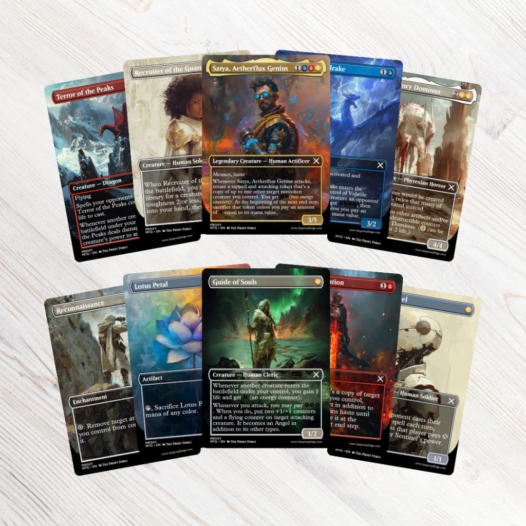 MTG Proxy Precon Upgrade Pack: Creative Energy (Satya, Aetherflux Genius)