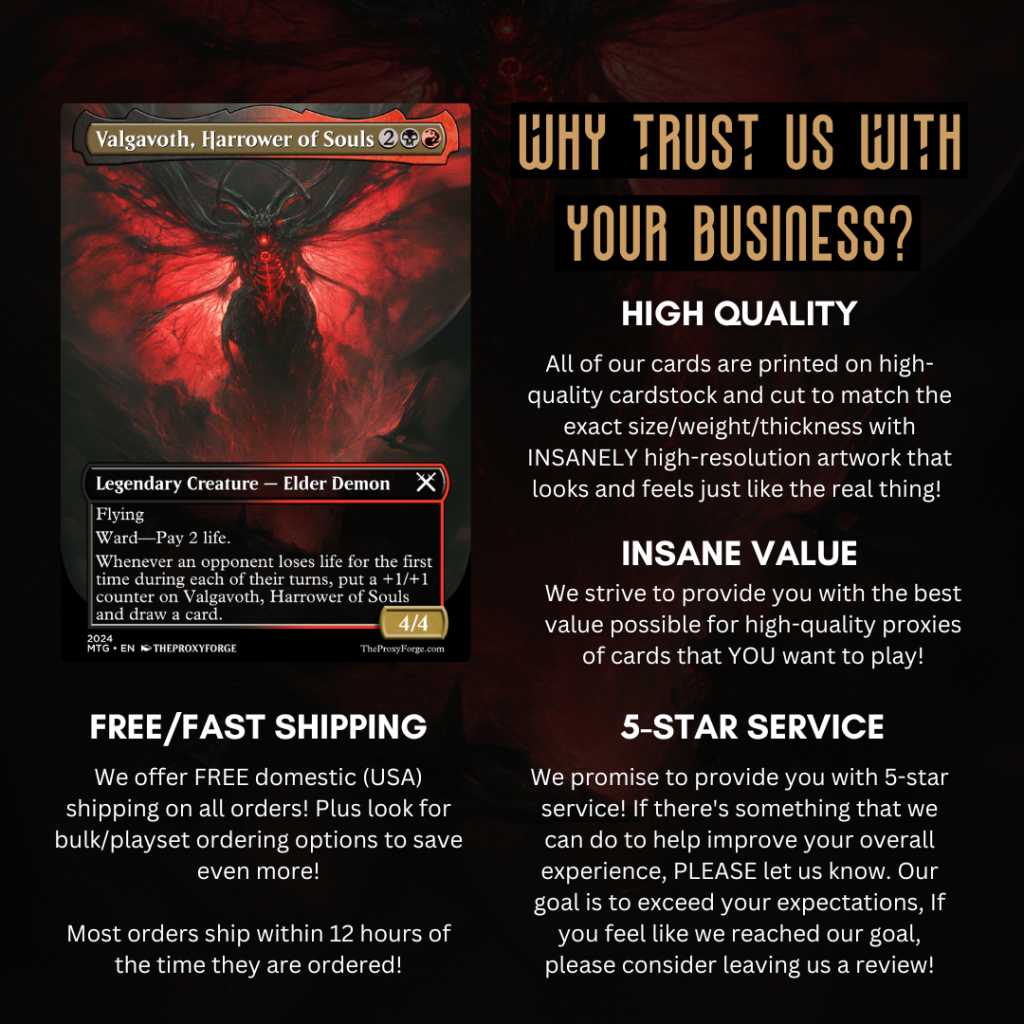 MTG Proxy Precon Upgrade Pack: Endless Punishment (Valgavoth, Harrower ...